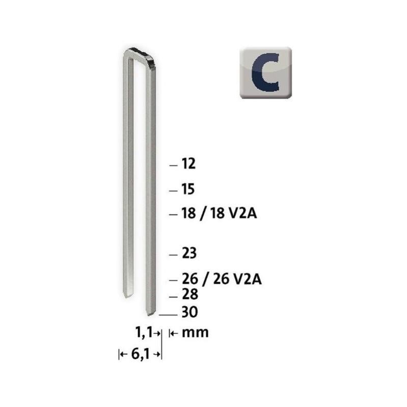 Agrafe Typ C a 1100 unités Nr. 4/26 Vz Novus | Leroy Merlin