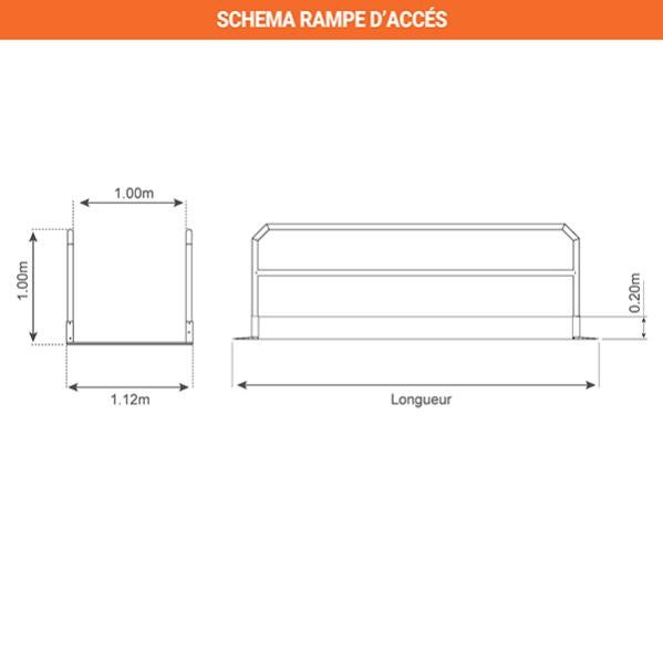Passerella per pedoni di 5m06 per un fosso di 4.40m - MPP50/10U | Leroy ...