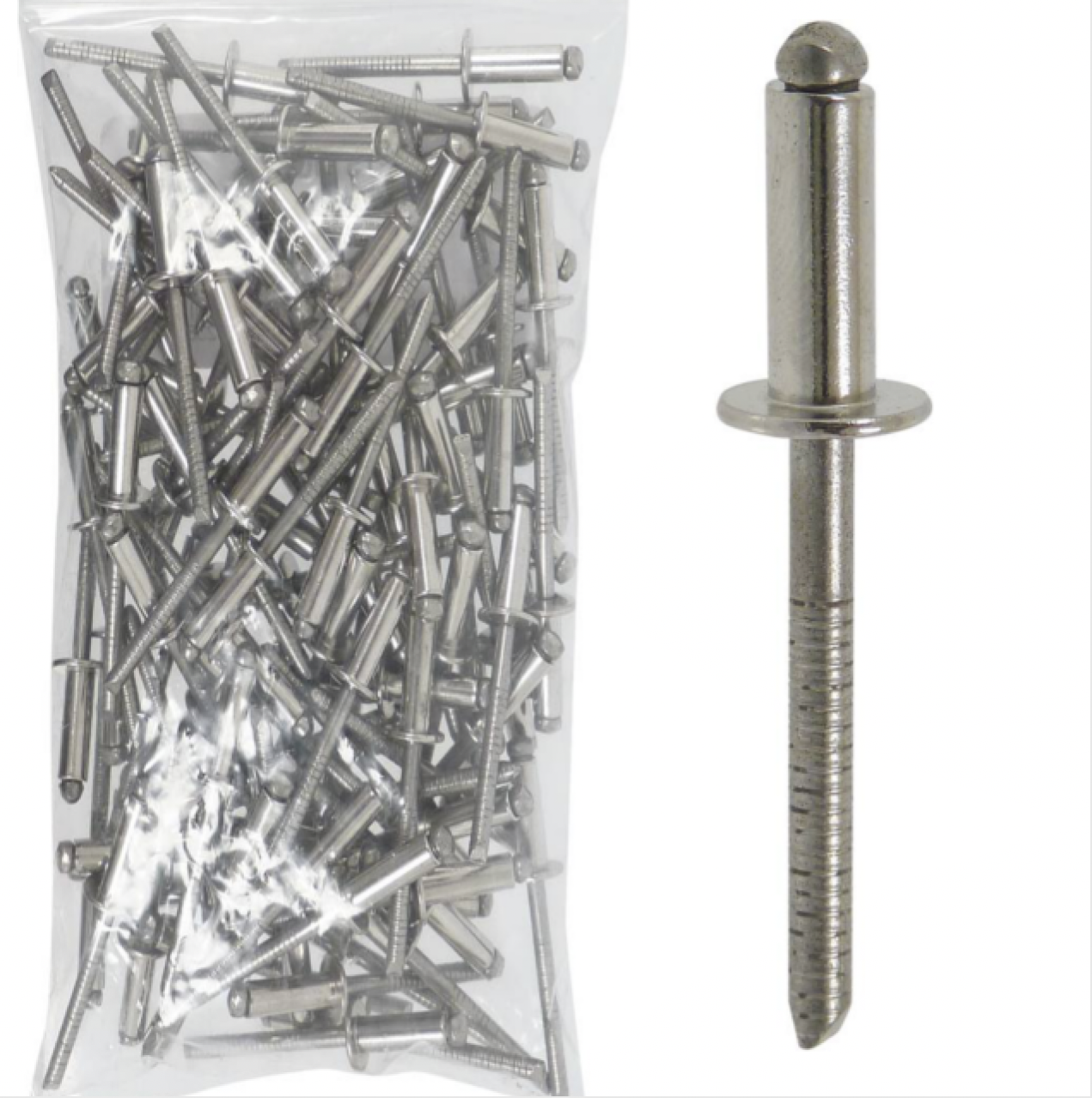 Rivet A2 inox Tête plate 4,8 x 14 mm -25 pièces- klipper S23891.25 ...
