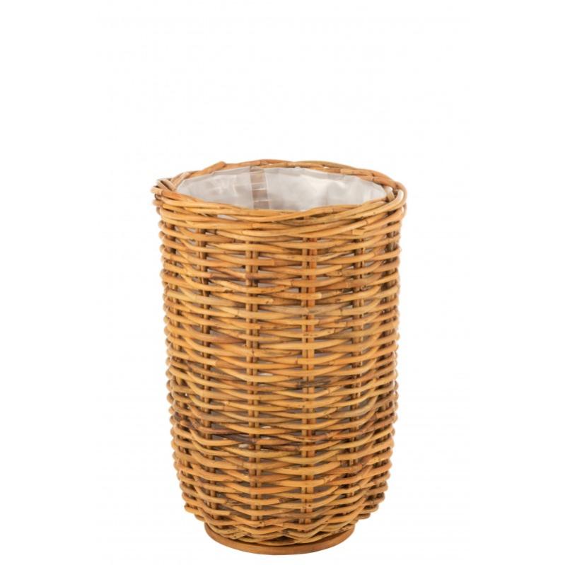 Cache pot en rotin avec protection plastique intérieure | Leroy Merlin