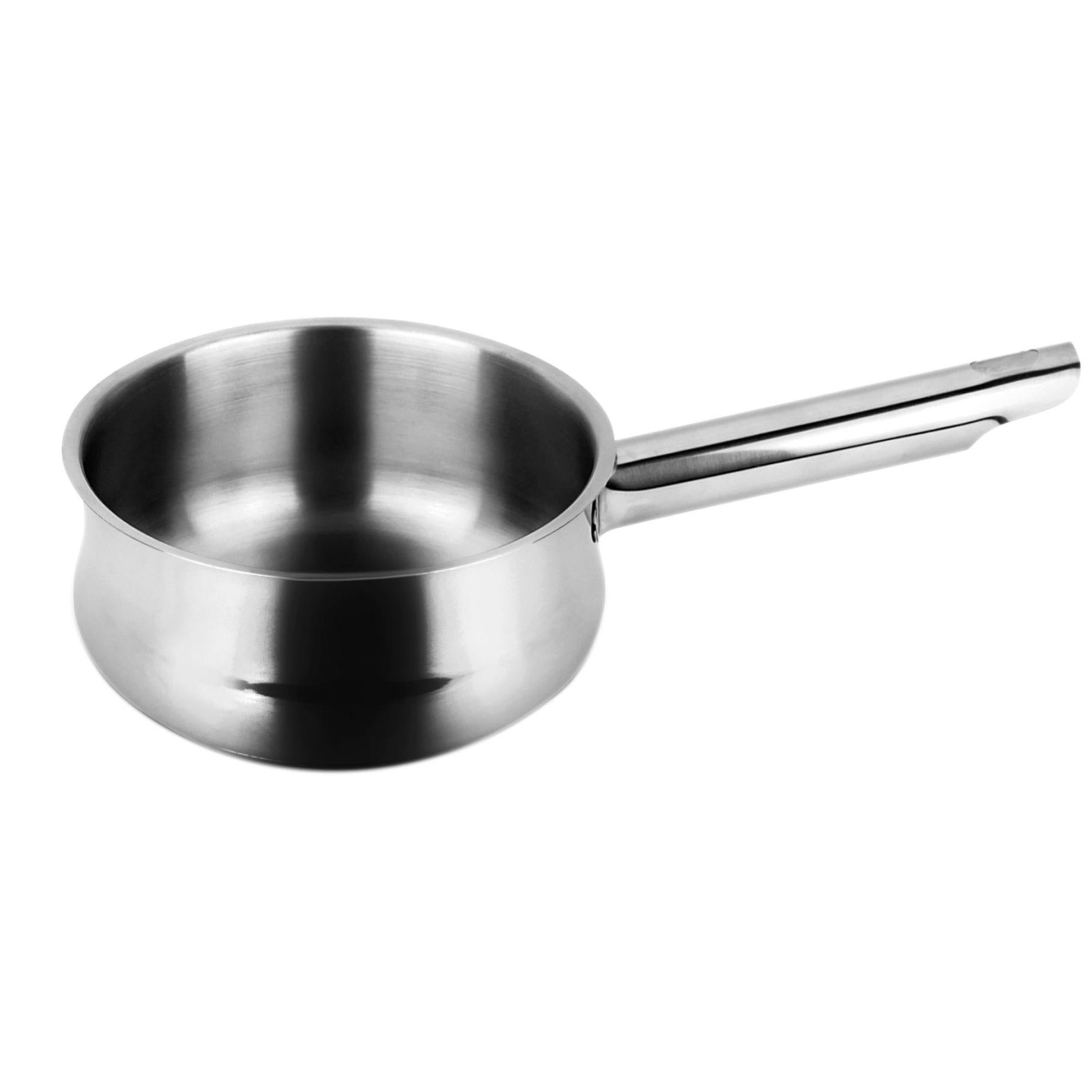 Pentolino con Manico Induzione 12 cm 0,7L, Acciaio Inossidabile Tutti i ...