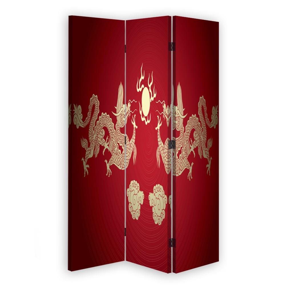 Paravento - Separè Chinese Dragon cm. 110x150 (3 pannelli) | Leroy Merlin
