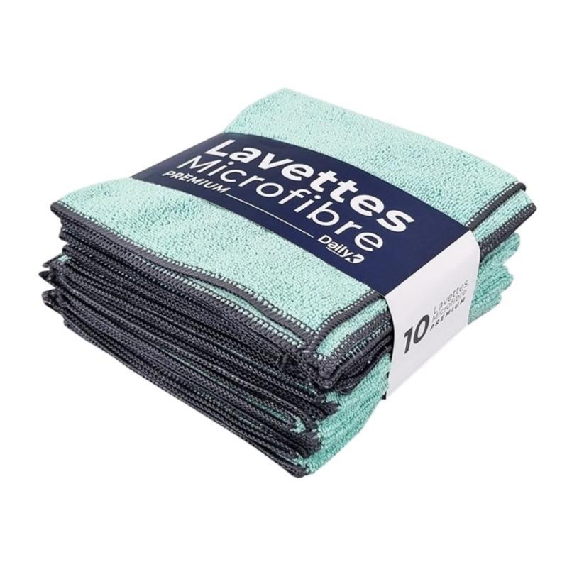 Lavette microfibre multi-usage DKMULTI - 38x38cm - Sachet de 10 VERT ...