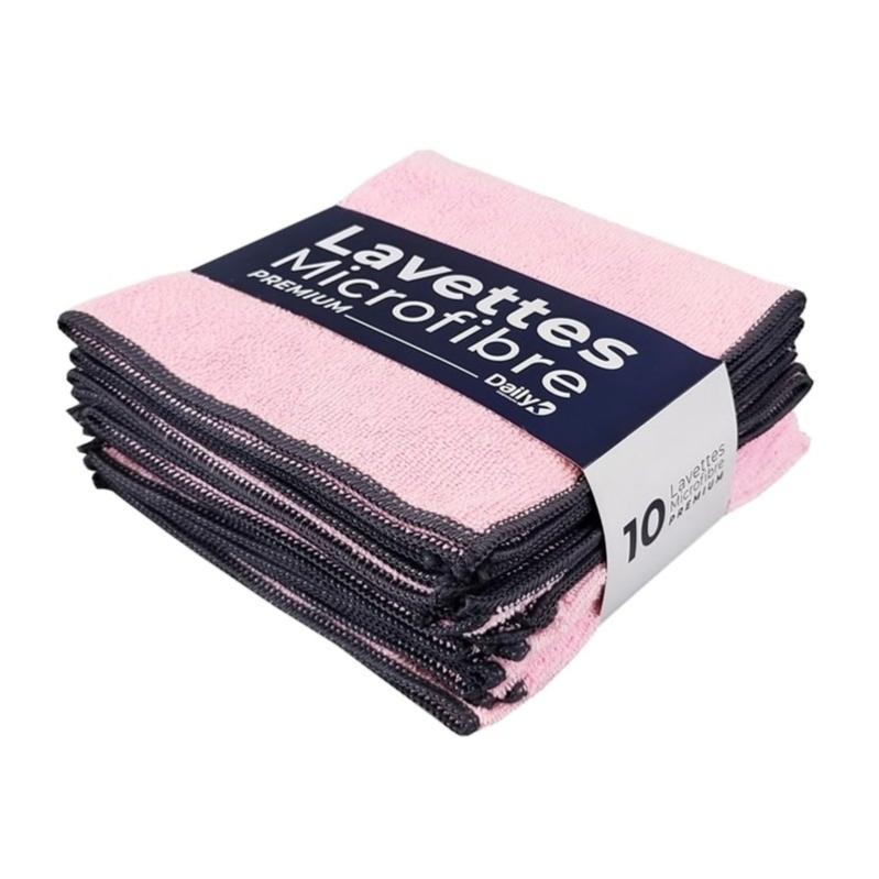 Lavette microfibre multi-usage DKMULTI - 38x38cm - Sachet de 10 ROSE ...