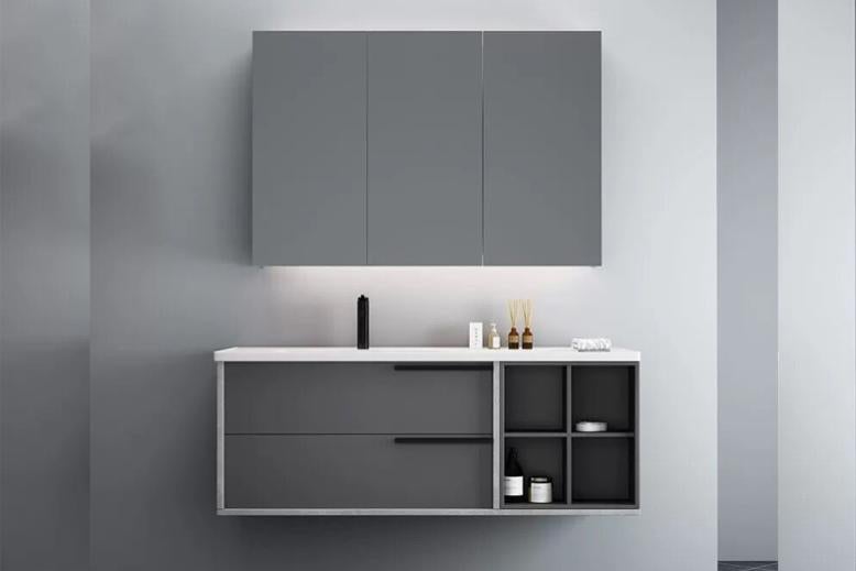 ALY - Meuble de salle de bain simple vasque 120 cm - Espace Insell ...