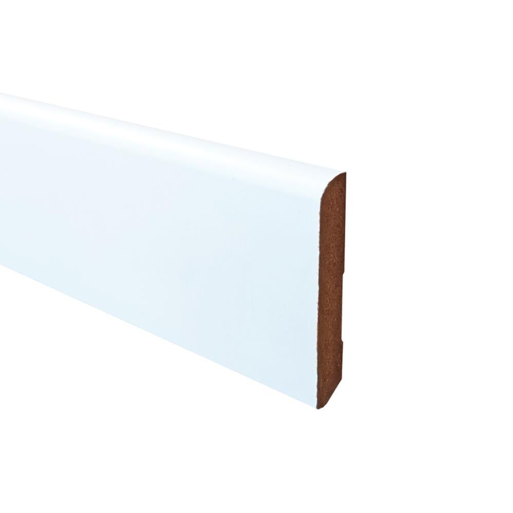 Onlywood 24 Metri Lineari Battiscopa bianco in Mdf Spessore 10 mm x ...