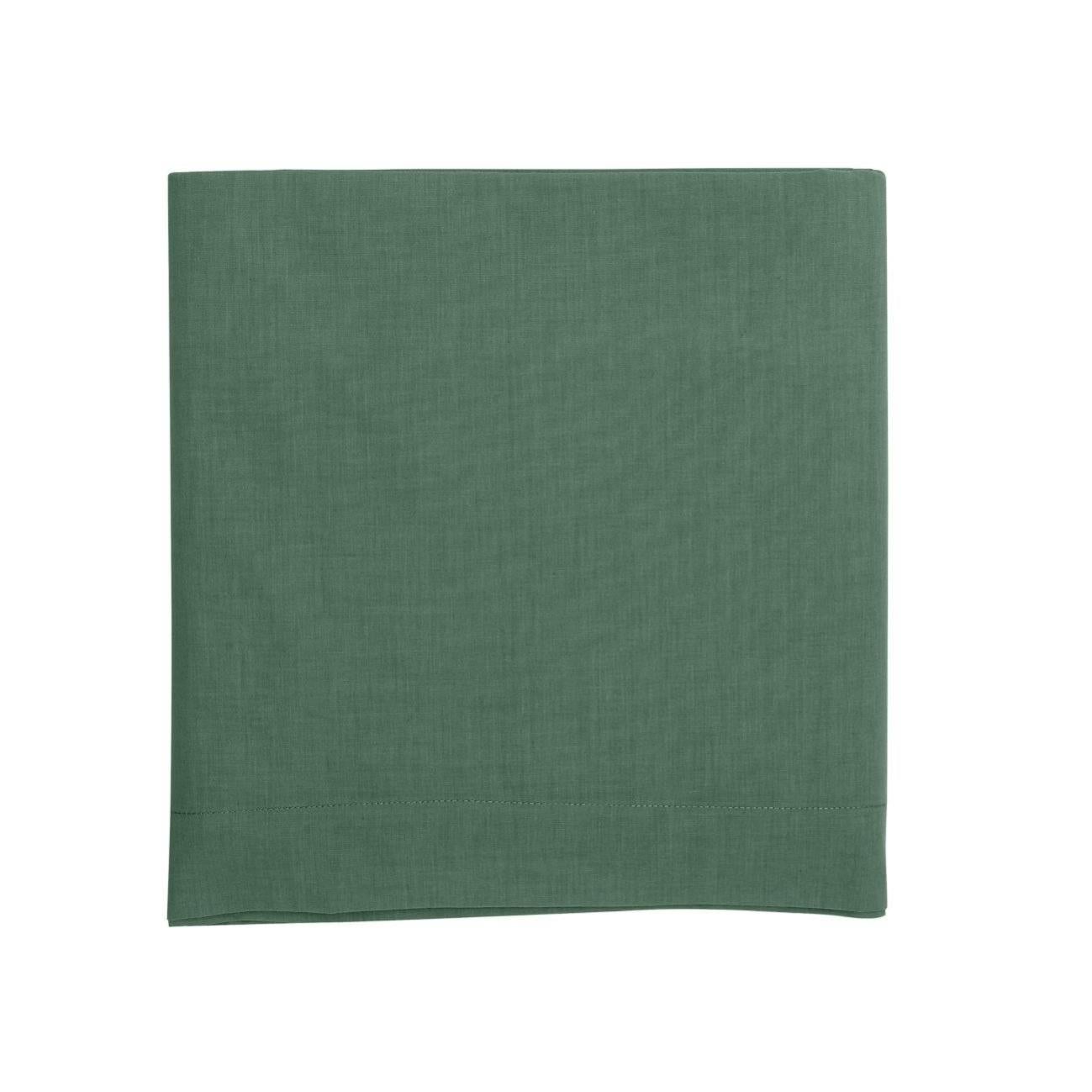 Drap percale bio Elise CAMIF-270 x 300 cm-Vert Cèdre | Leroy Merlin