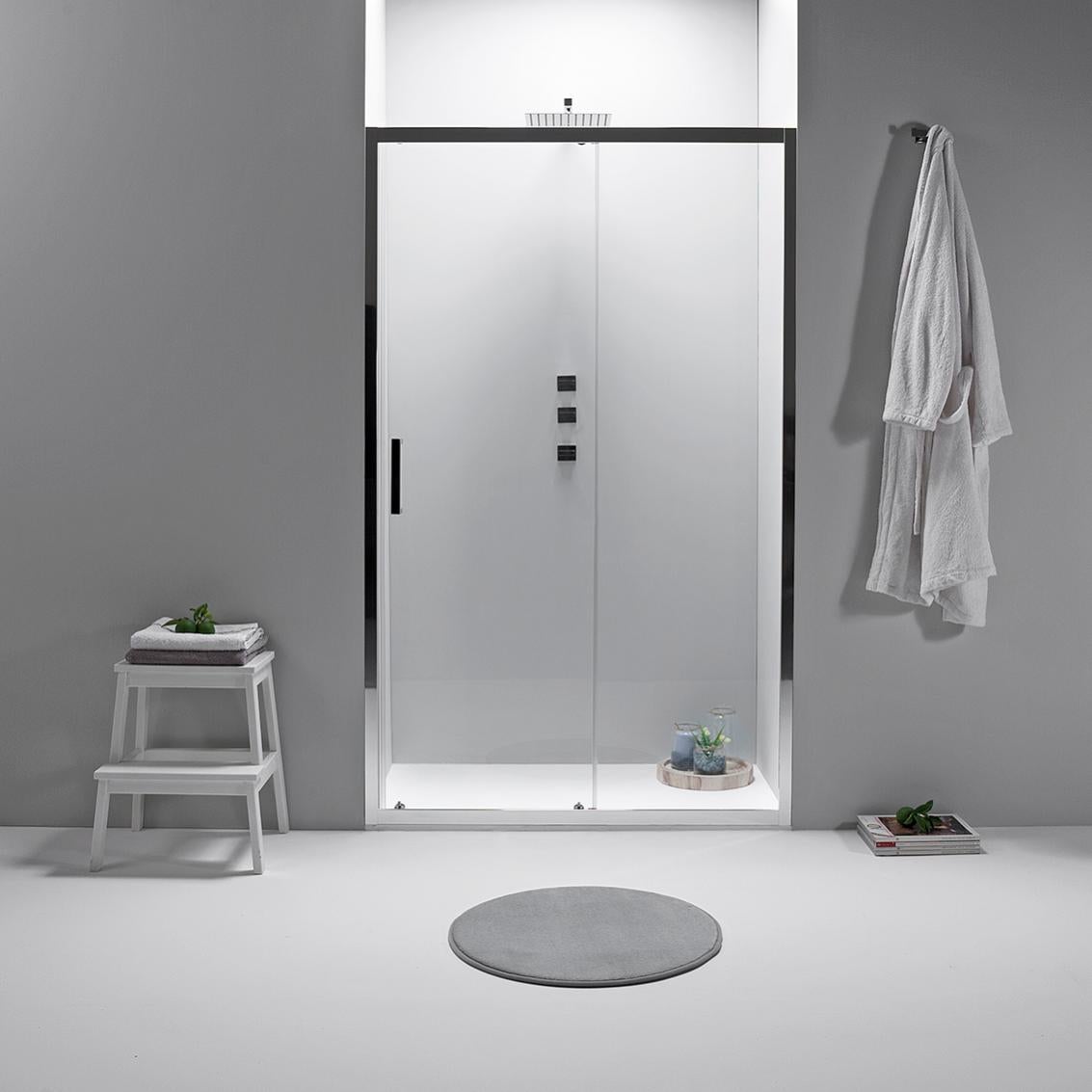 Porta Doccia Nicchia 140 Cm Scorrevole Trasparente Elite | Leroy Merlin