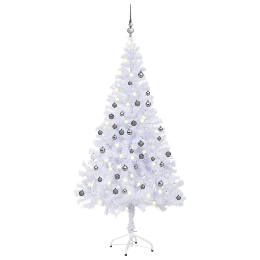 VidaXL Albero di Natale Preilluminato con Palline 120 cm 230 Rami ...