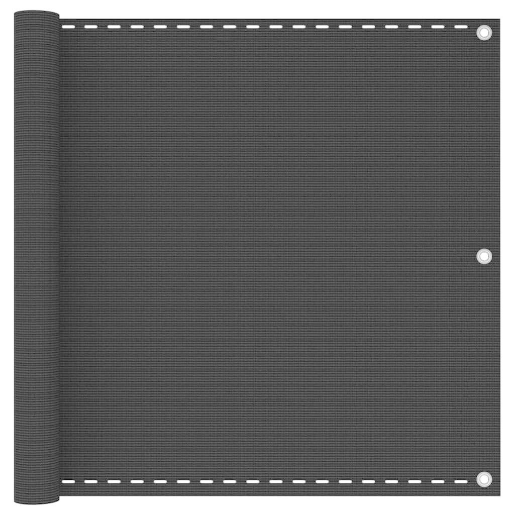 Écran de balcon Noir 90x600 cm PEHD vidaXL | Leroy Merlin