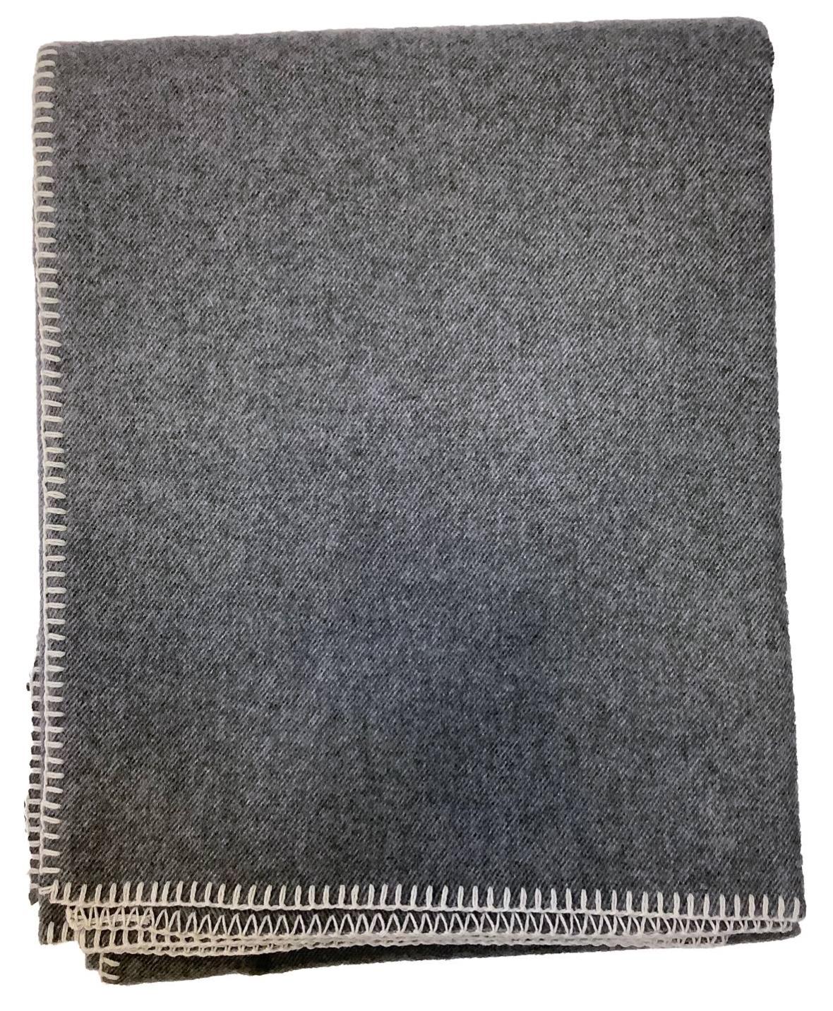 Plaid laine recyclée Léontine-150 x 200 cm-Gris | Leroy Merlin