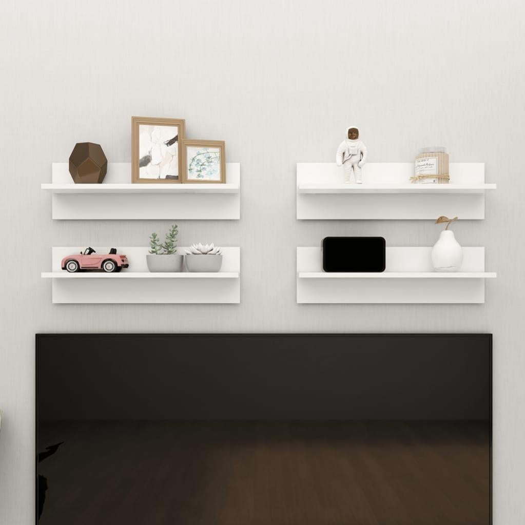 VidaXL Mensole a Muro 4 pz Bianche 60x11,5x18 cm in Truciolato | Leroy ...