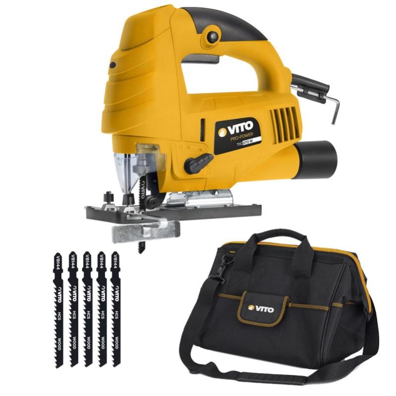 Seghetto alternativo 570 W Taglio legno Acciaio Alluminio 6 Velocità ...