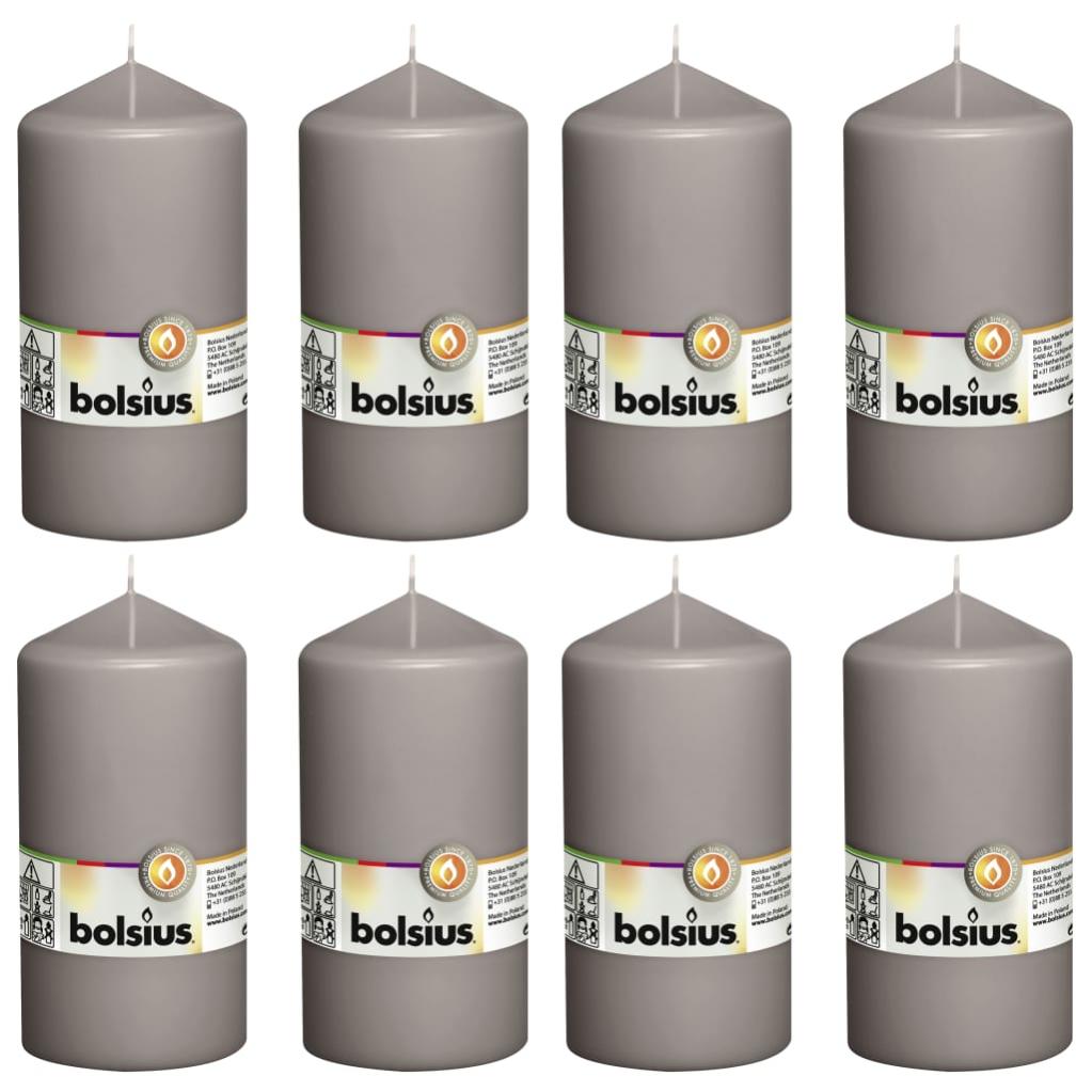 Bolsius Velas 8 unidades gris cálido 150x78 mm | Leroy Merlin