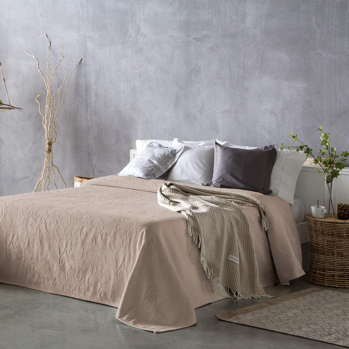 Couvre Lit Fleur Terre 180x270 Cm Leroy Merlin