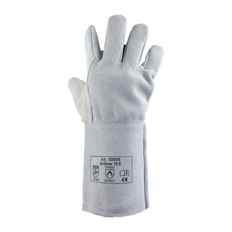 Gant de soudeur taille 10,5 naturel cuir fleur de vachette refendu EN ...