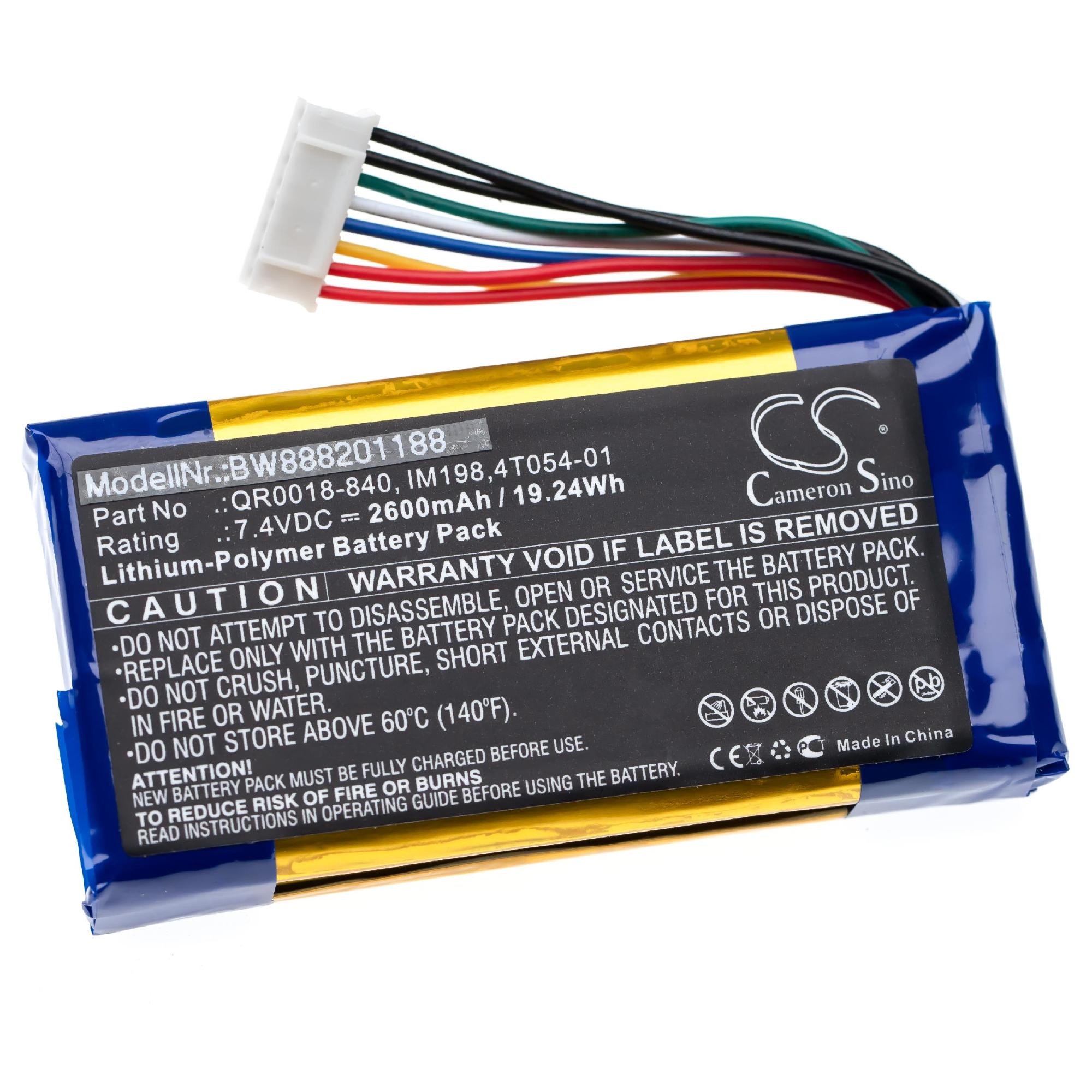 Vhbw Batterie compatible avec Qolsys IQ Panel touchpad sans fil, pavé ...