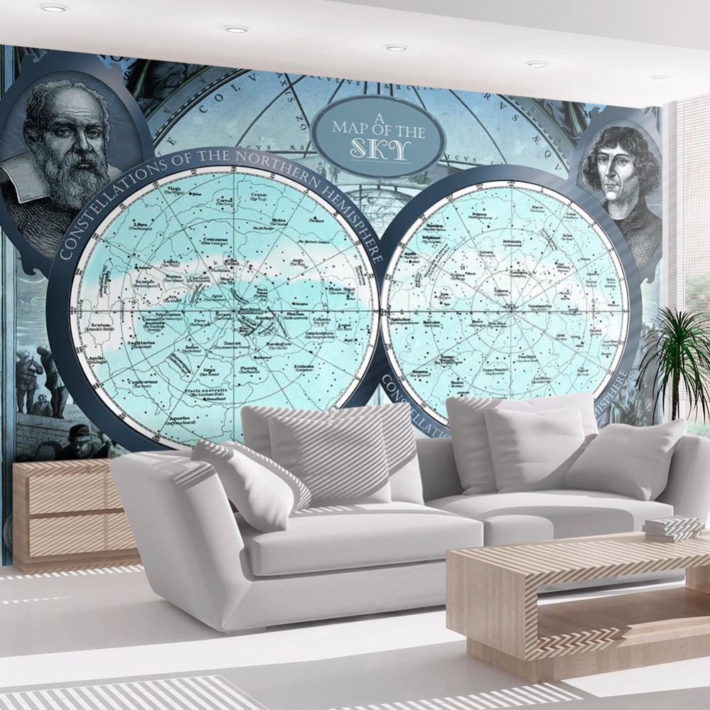 Papier peint Sky: map - L 200 x H 140 cm | Leroy Merlin