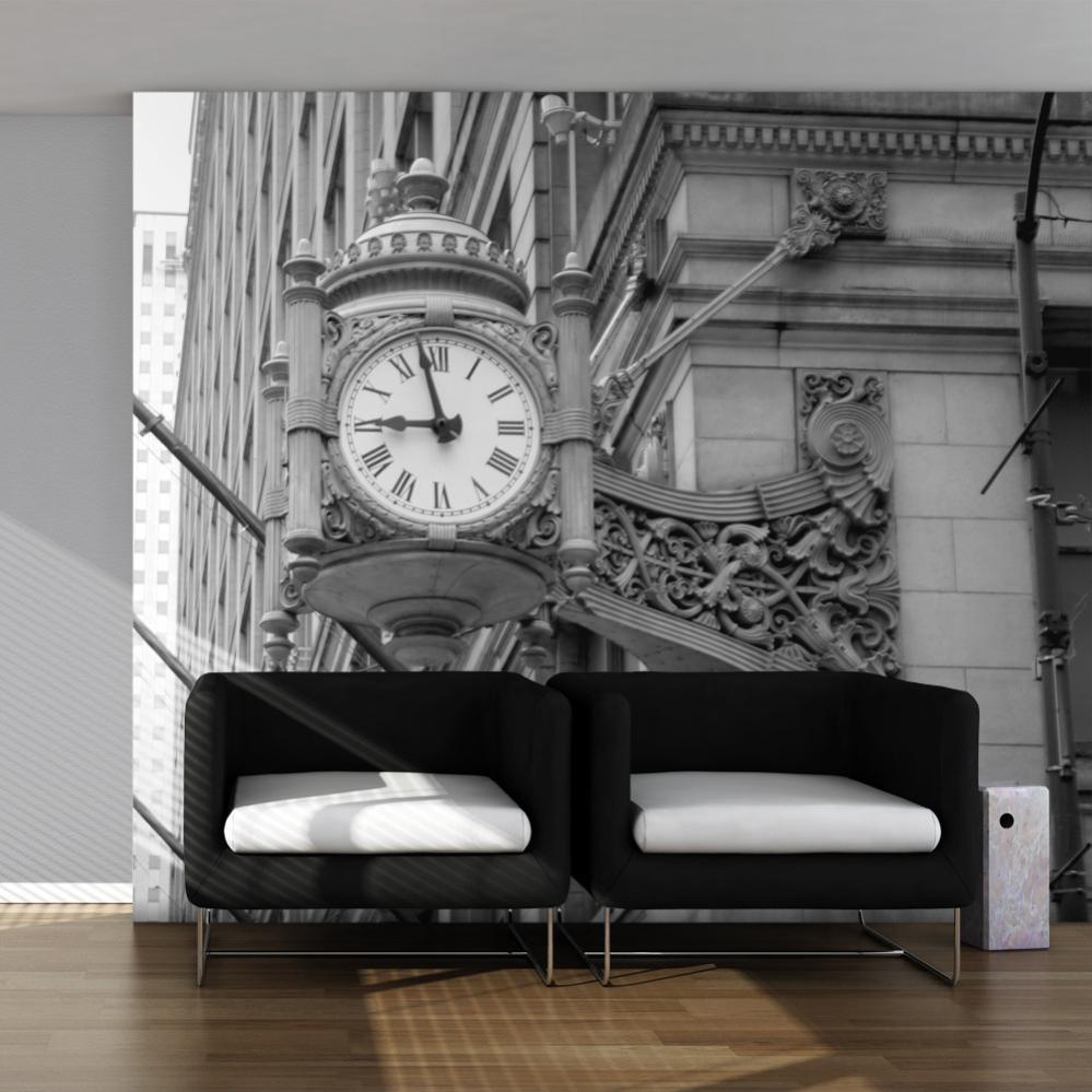 Papier peint Horloge de Chicago - L 200 x H 154 cm | Leroy Merlin