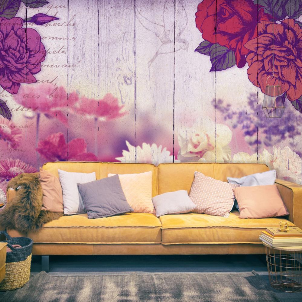 Papier peint Retro Charm - L 200 x H 140 cm | Leroy Merlin