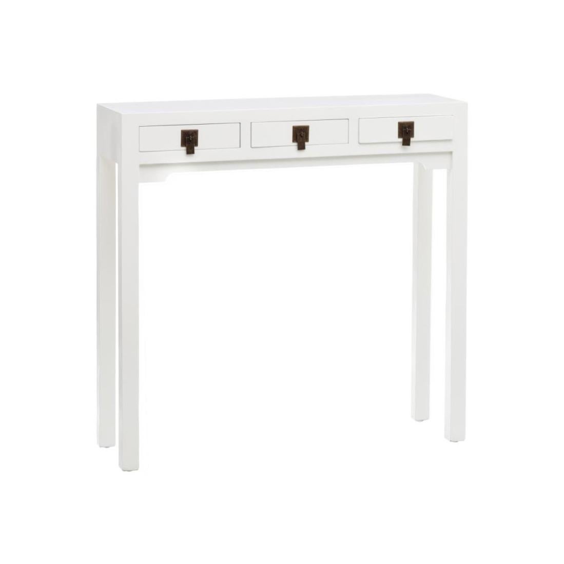 Console 3 tiroirs blanc - SHANGHAI : Blanc | Leroy Merlin
