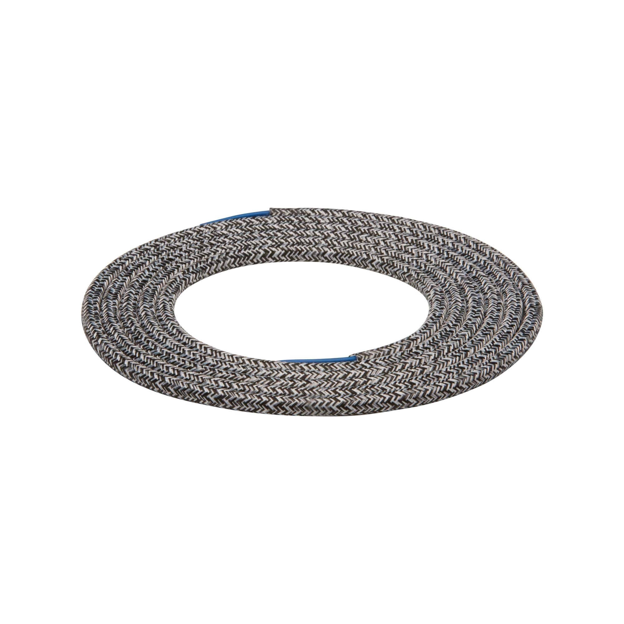 CABLE ROND CHINÉ GRIS NOIR 2 MÈTRES 2 X 0,75MM2 | Leroy Merlin