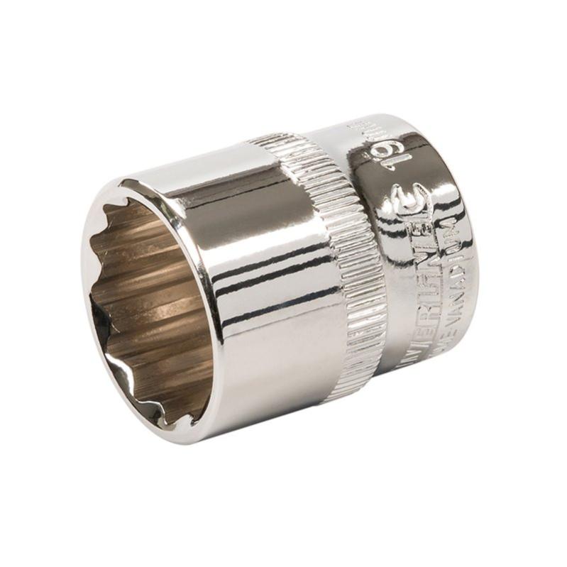 Douille Métrique 3/8" Avec Entraînement À 12 Pointes - 19 Mm | Leroy Merlin