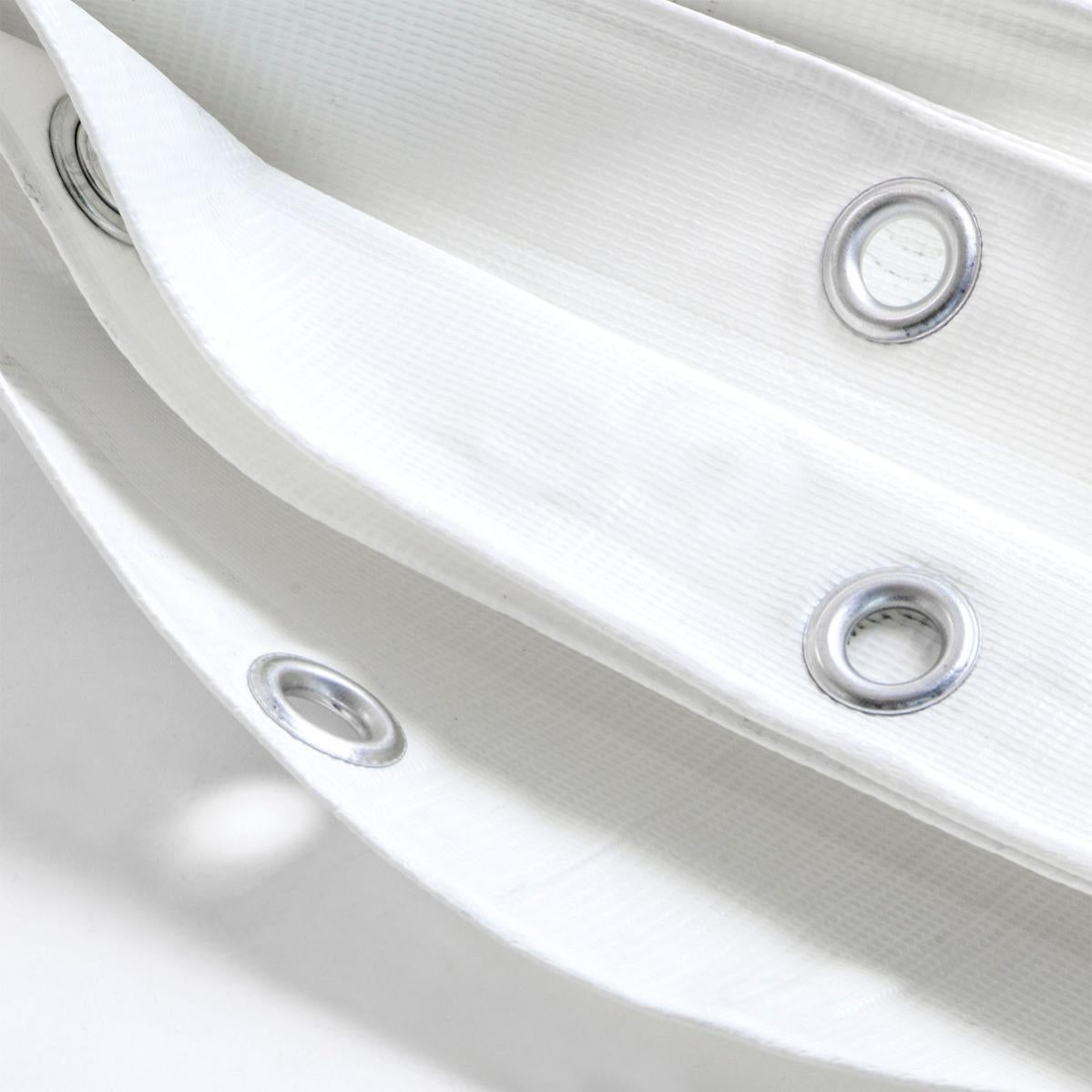 Telo PVC ULTRA 260gr occhiellato copertura impermeabile esterni Bianco ...