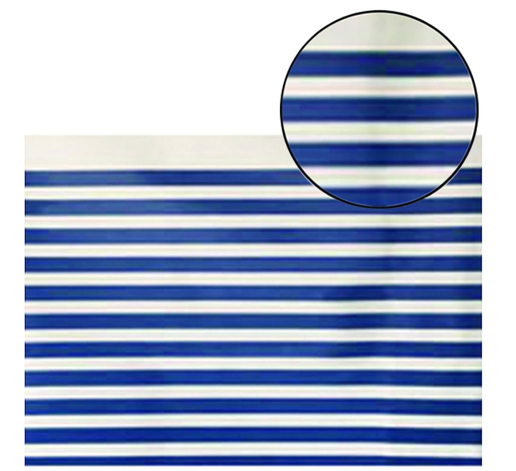 Tenda doccia peva bianca/blu striscia - cm 240x200 | Leroy Merlin