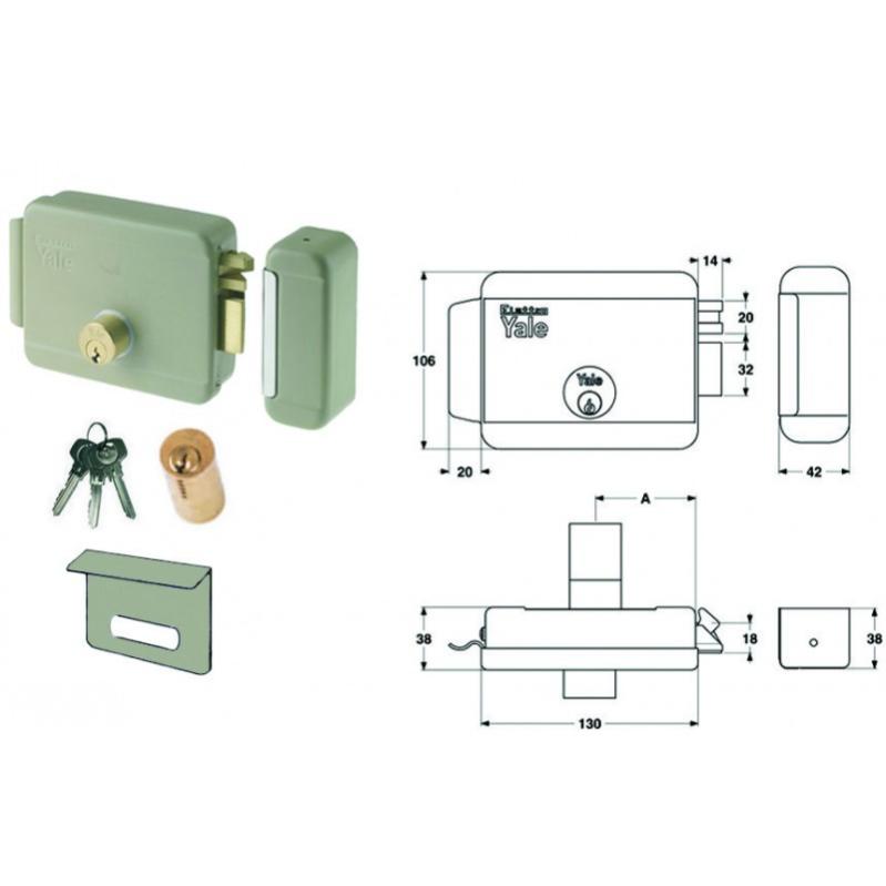 Serratura elettrica da applicare per cancelli art. dx - e 50 | Leroy Merlin