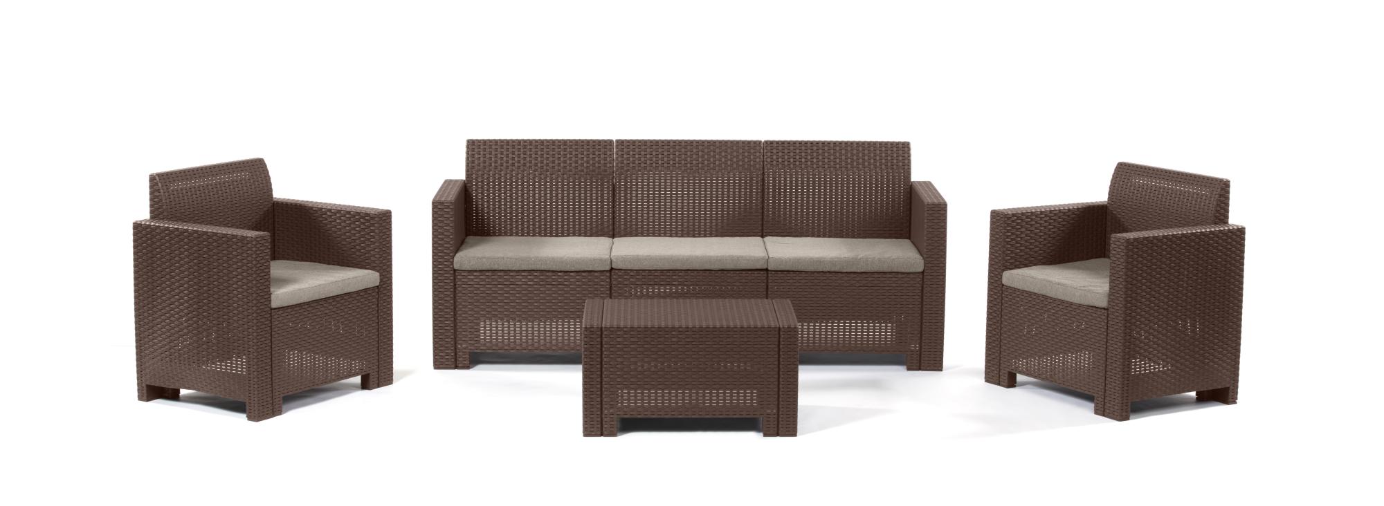 Salotto resina 4 pz.c/cuscininebraska 3mar. | Leroy Merlin