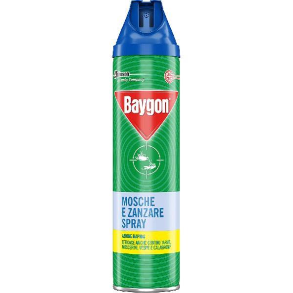Baygon W629047 Insetticida spray Mosche e Zanzare formula Plus 400 ml ...