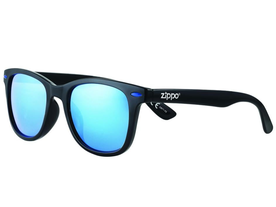 Occhiale da sole policarbonato nero lenti azzurre ob21 - ob21-27 ...