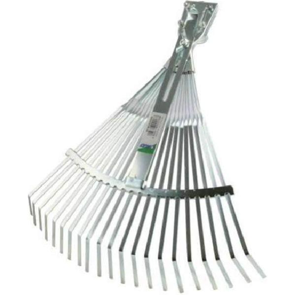 AGEF 851/B Scopa da Giardino Esterni in Acciaio zincato 21 Denti Forma triangolare per Foglie ...