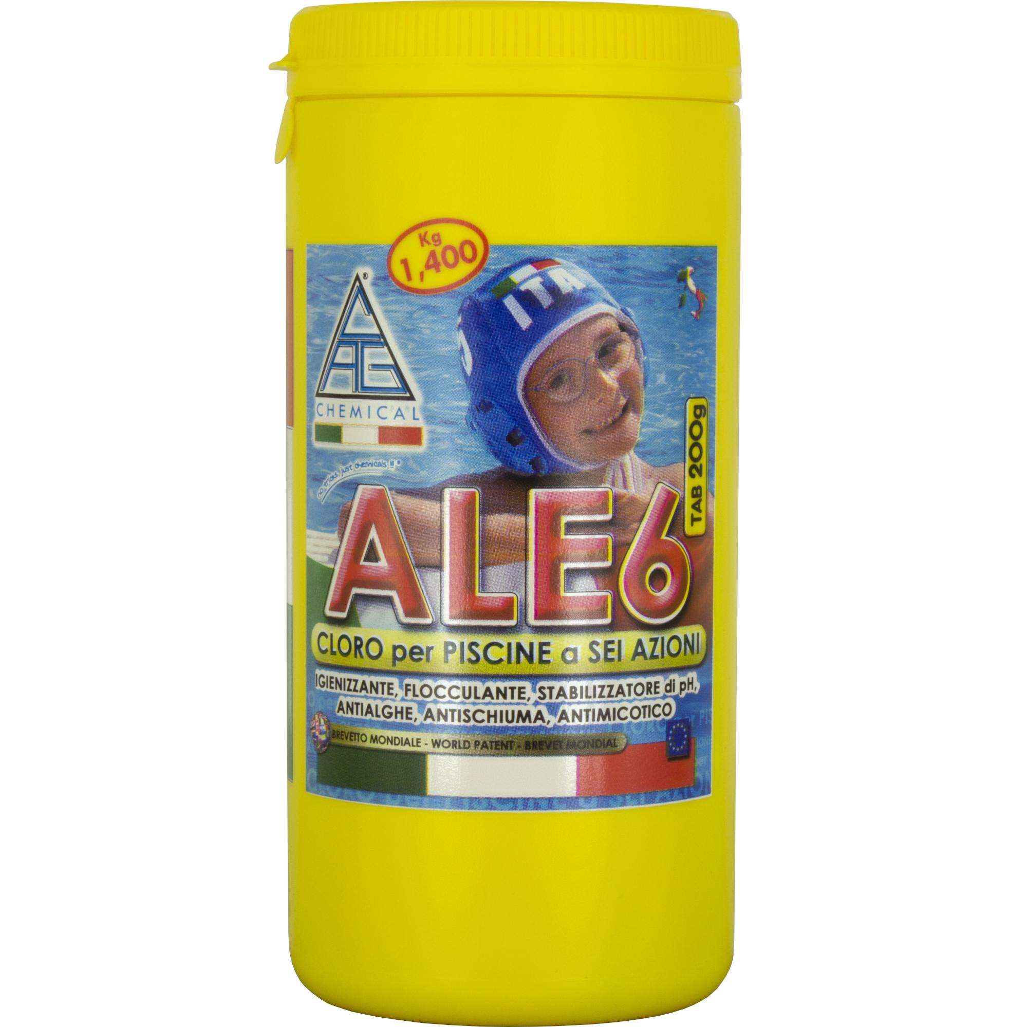 Cloro 6 funzioni x pisc.pastigl.gr.200 kg.1,4 ale6 | Leroy Merlin