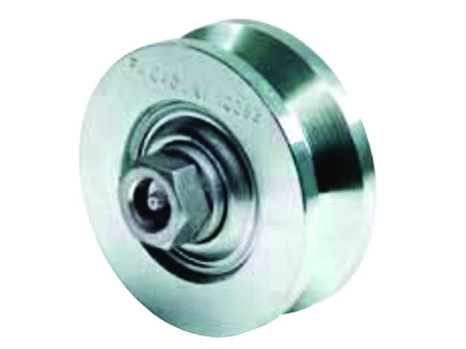 Ruota cancelli gola v con ingrassatore due cuscinetti art.323 - mm ...