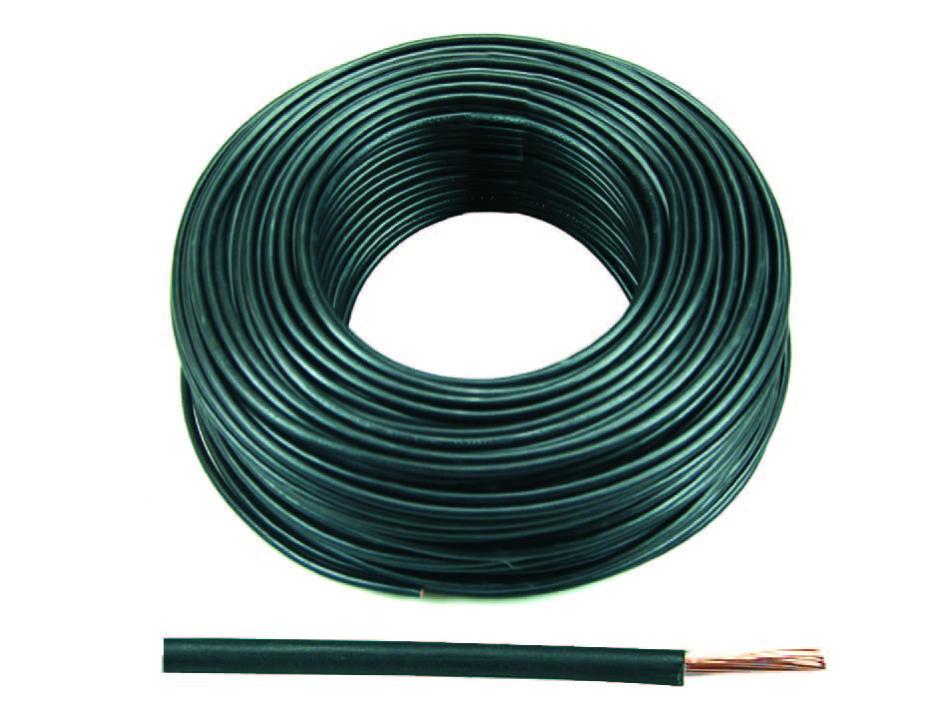 Cavo elettrico unipolare antifiamma nero fs17 - 1x mmq.6 colore nero ...