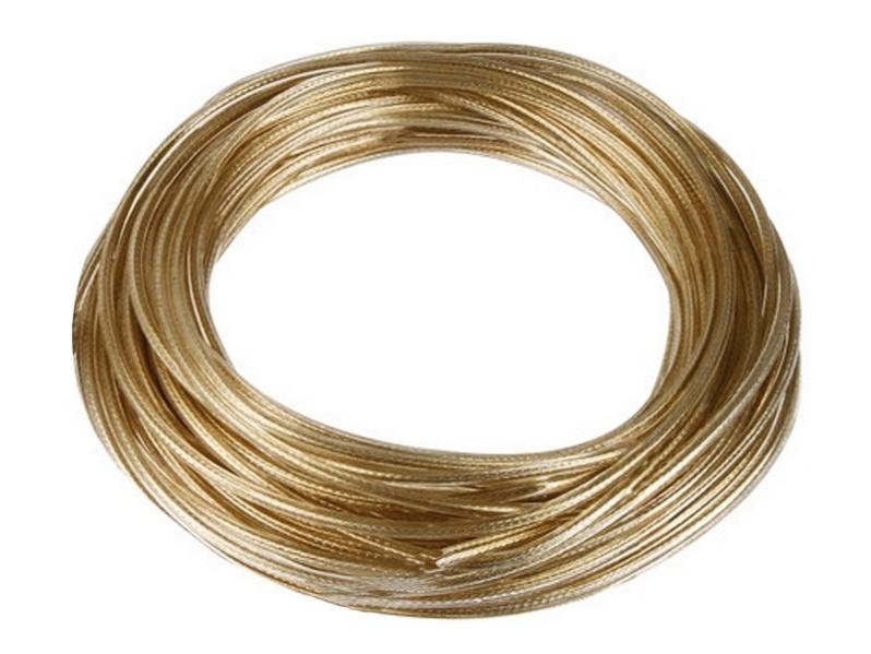 Cavetto acciaio ottonato rivestito in pvc trasparente - ø mm.5 in ...