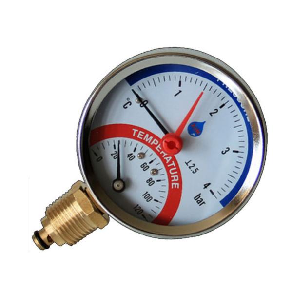 Termomanómetro Dial 0-120°C 0-2.5 Bar Entrada Lateral Bsp 1/2 Pulgada 80 mm | Leroy Merlin