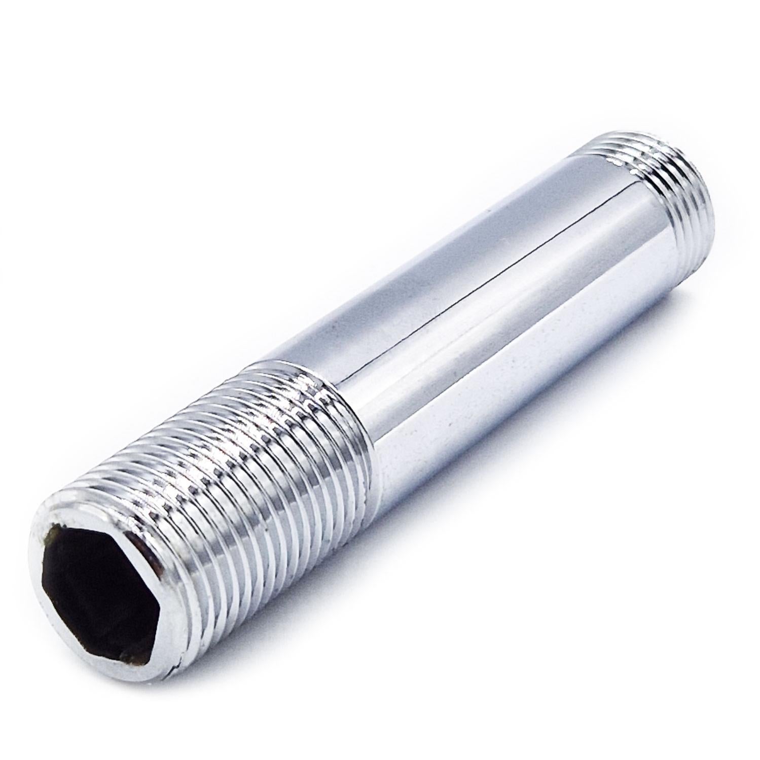 Latón cromado accesorios de tubería de 1/2 "de largo x 80 mm macho ...