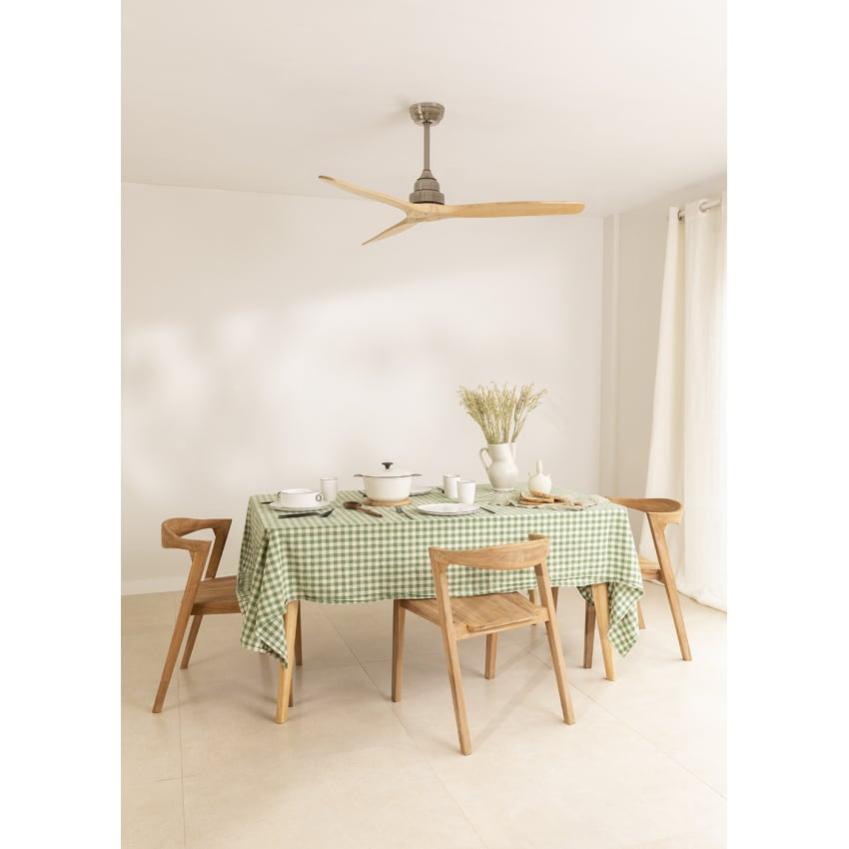 WIND WOOD - Ventilatore da soffitto 75W silenzioso Ã˜132 cm senza luce ...