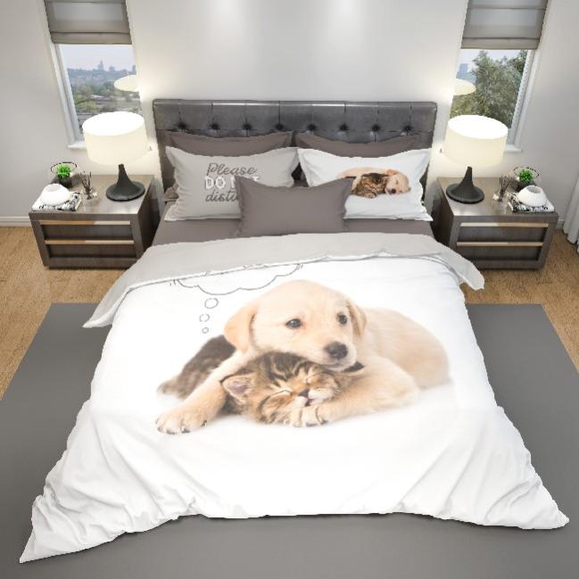 Parure Copripiumino Puppy in Cotone, Multicolore, HOMEMANIA | Leroy Merlin