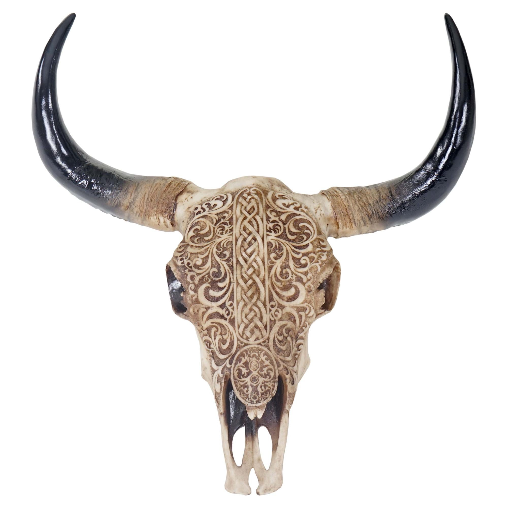 Decorazione trofeo teschio artificiale realistico da parete toro ...