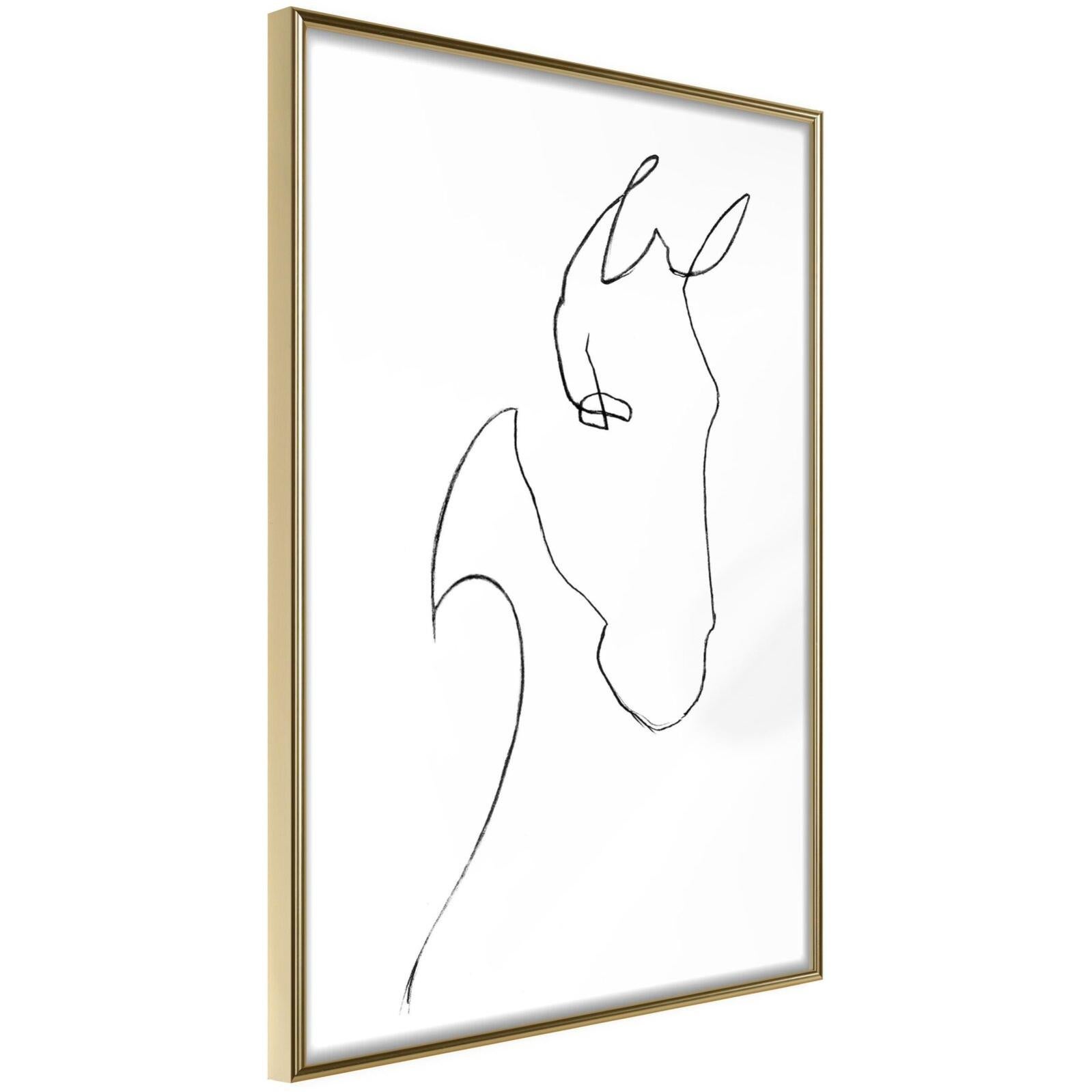 Tableau cadre Esquisse de la tête d'un cheval - 30 x 45 cm | Leroy Merlin