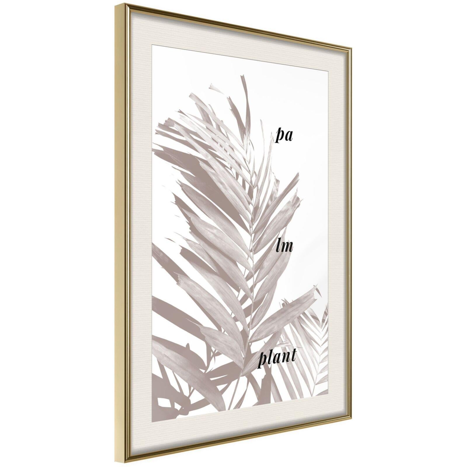 Tableau cadre Beige palmier - 40 x 60 cm | Leroy Merlin