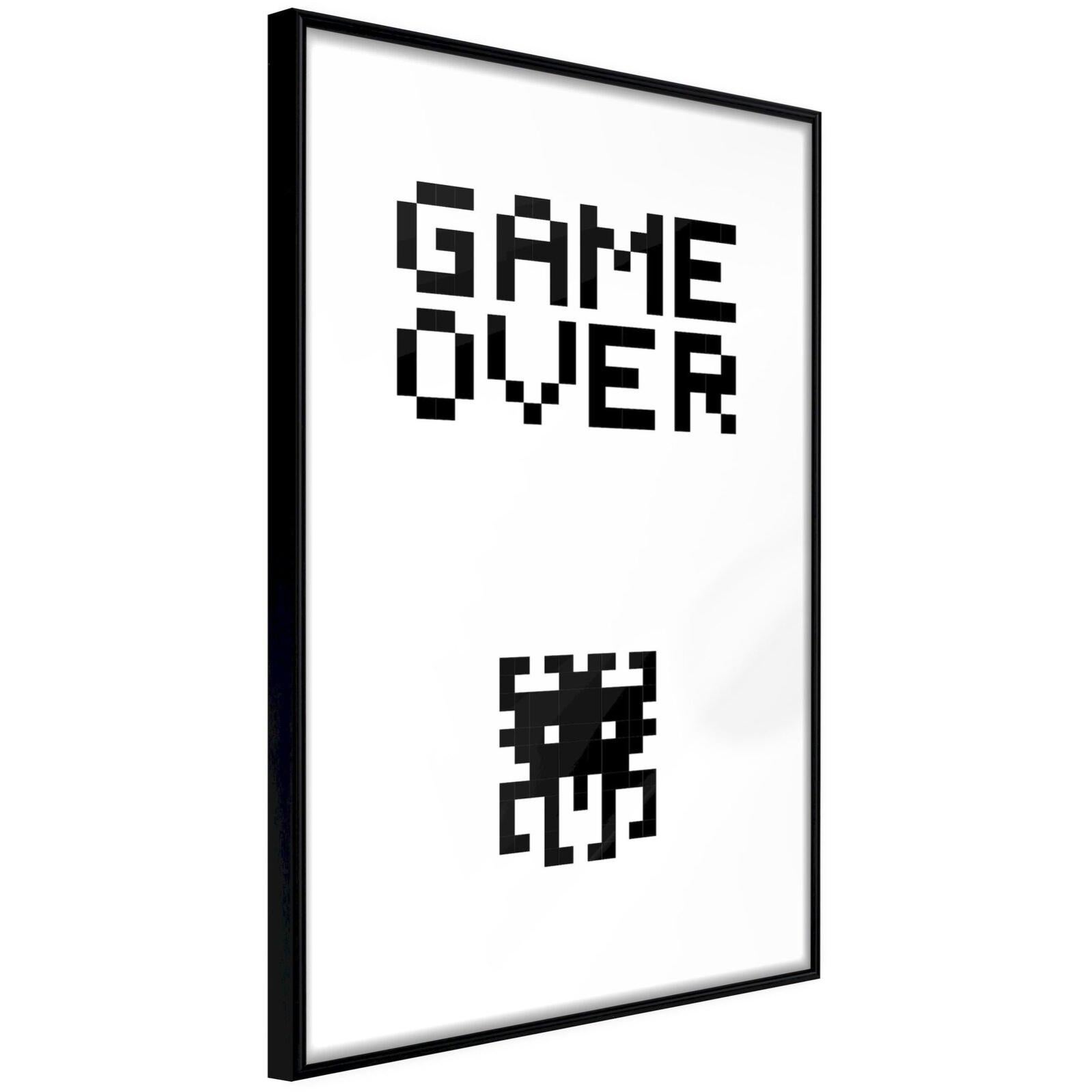 Tableau cadre Space Invaders Game Over - 30 x 45 cm | Leroy Merlin