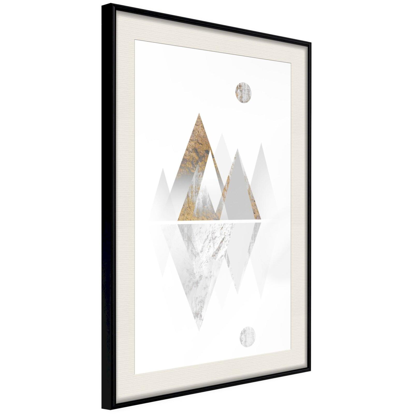 Tableau cadre Soleil et montagnes - 30 x 45 cm | Leroy Merlin