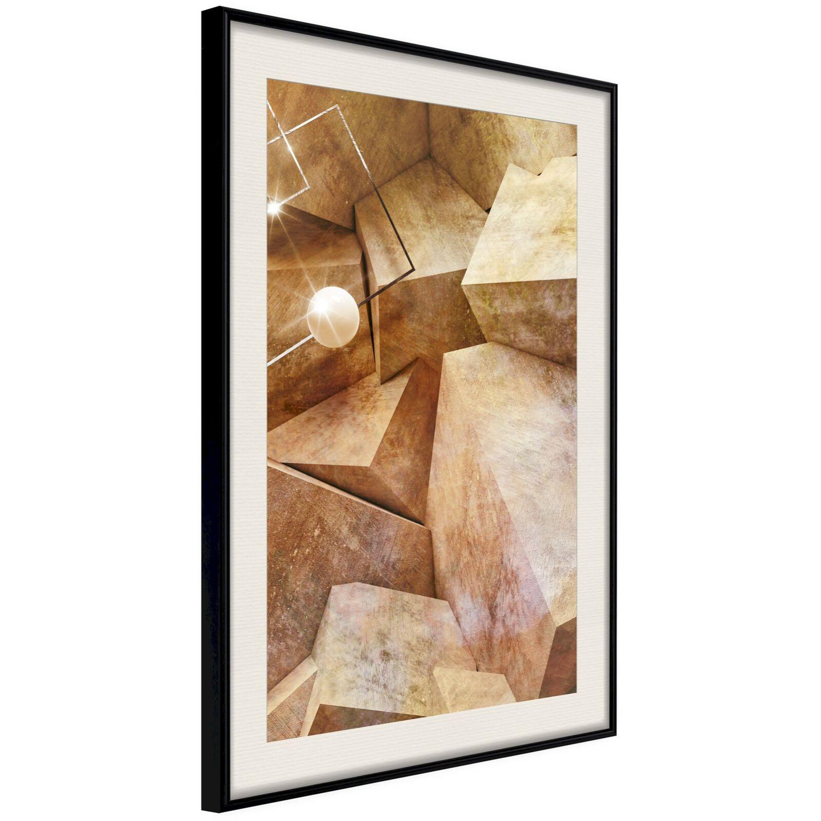 Tableau cadre Roches cubes - 40 x 60 cm | Leroy Merlin