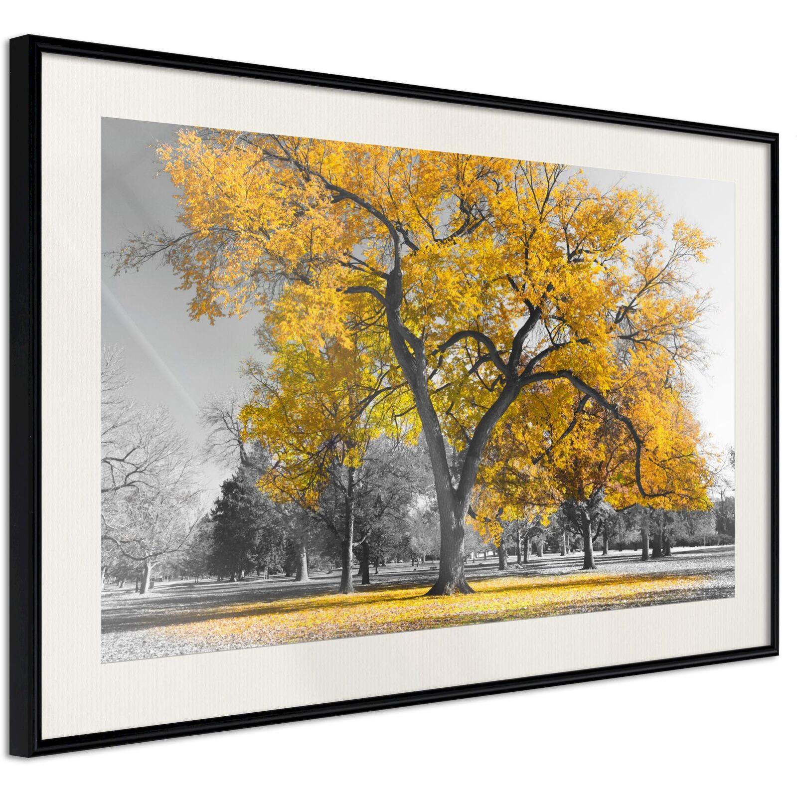 Tableau cadre Arbre d'or - 90 x 60 cm | Leroy Merlin
