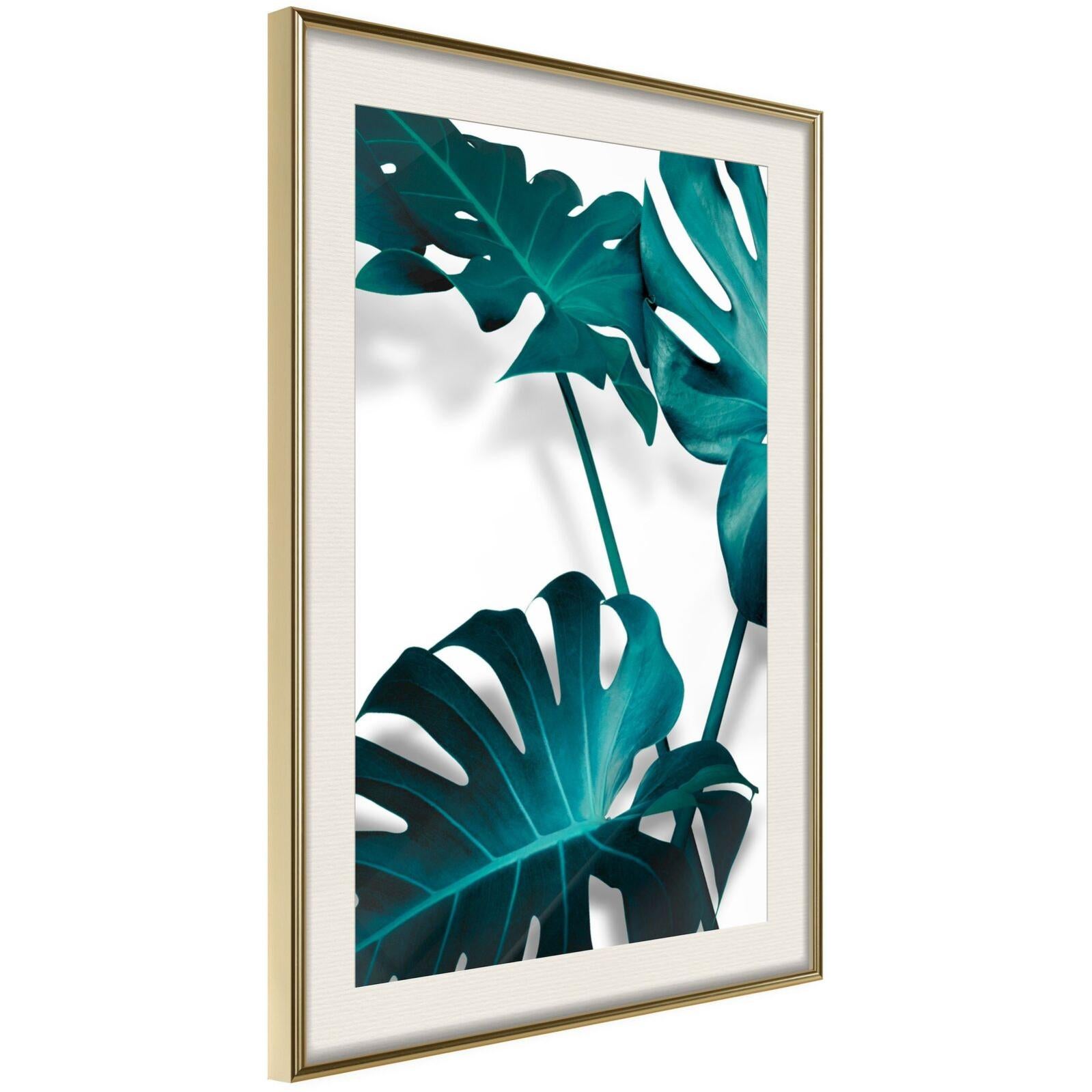 Tableau cadre Turquoise Monstera II - 20 x 30 cm | Leroy Merlin